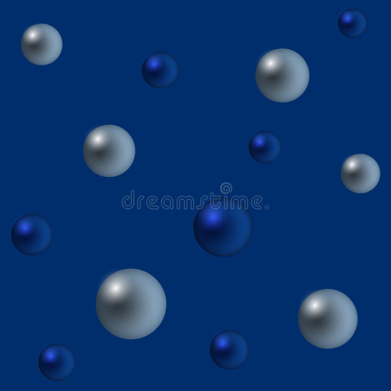 Seamless Blue Background with Balls. Stylish Design Stock Vector ...