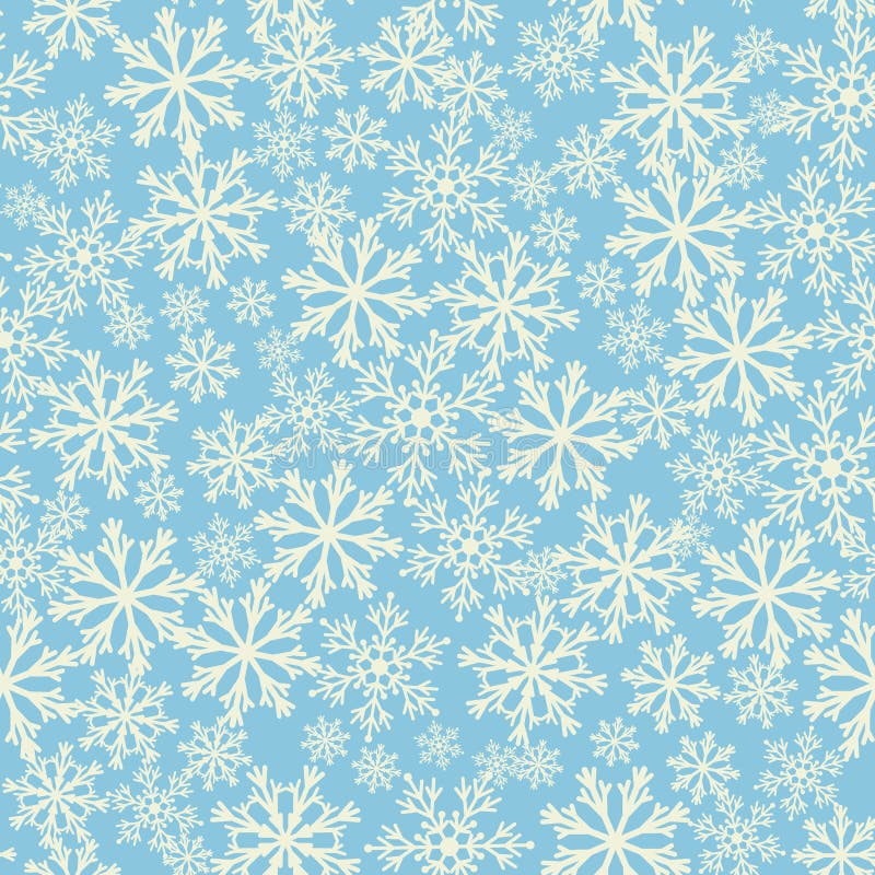 Seamless Blue Background with Snowflakes. Pattern Snowfall Stock Vector ...