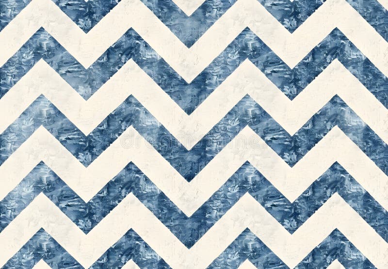 Seamless Blue Chevron Pattern Textile Background Stock Illustration ...