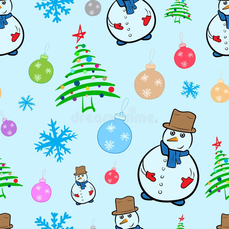 Seamless Blue Christmas Texture Stock Vector - Illustration of ...