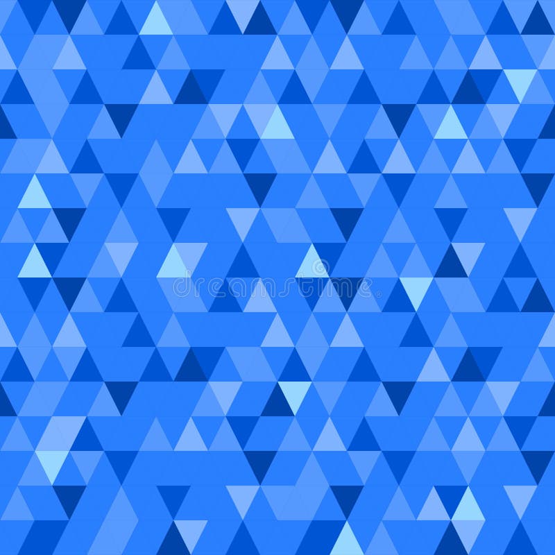 Seamless Blue Color Triangle Pattern Background Vector. Stock Vector ...