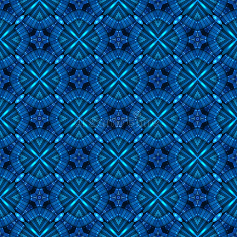 Seamless Blue Elegant Pattern Background Stock Illustration ...
