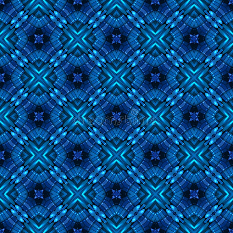 Seamless Blue Elegant Pattern Background Stock Illustration ...