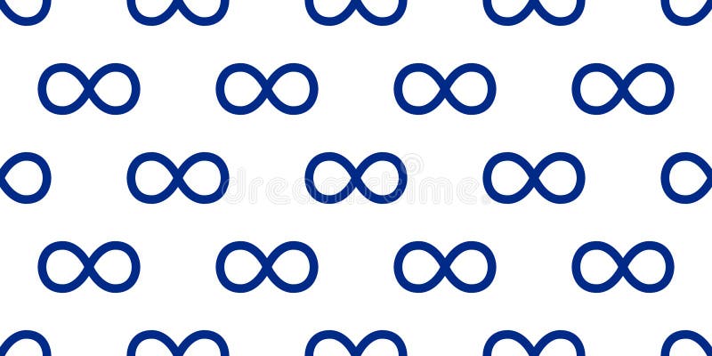 Seamless Blue Infinity Symbol Icon Pattern, Repeats Vertically and ...