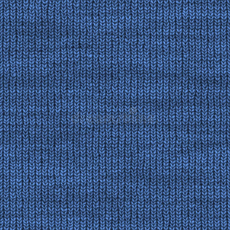 Seamless Blue Knitted Pattern Stock Illustration - Illustration of ...