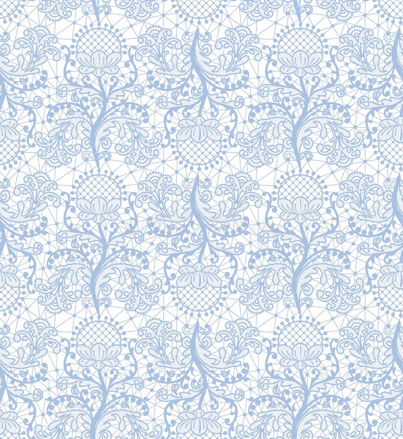 Seamless blue lace stock vector. Illustration of wallpaper - 138471301
