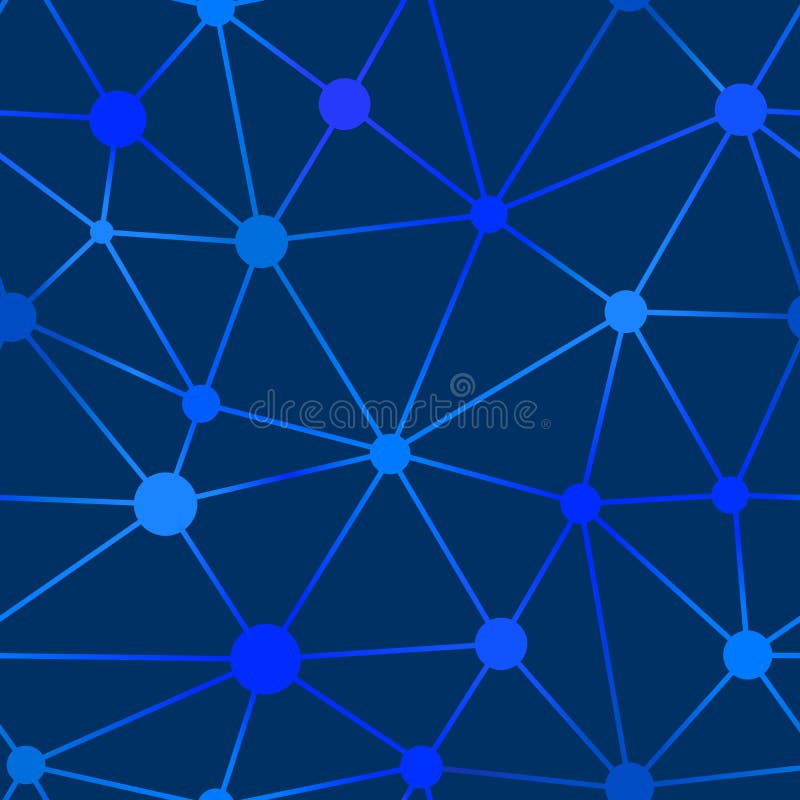 Seamless Blue Net with Dots and Lines. Irregular Form Stock Vector ...