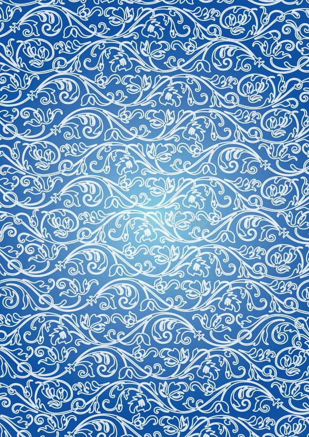 Seamless blue pattern stock vector. Illustration of frame - 7495133