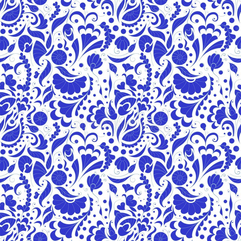 Seamless blue pattern stock vector. Illustration of paper - 36001793