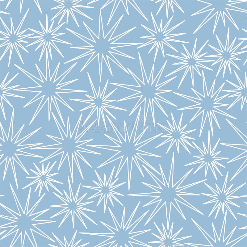 Seamless Blue Pattern with Stars. Abstract Background. Vector ...