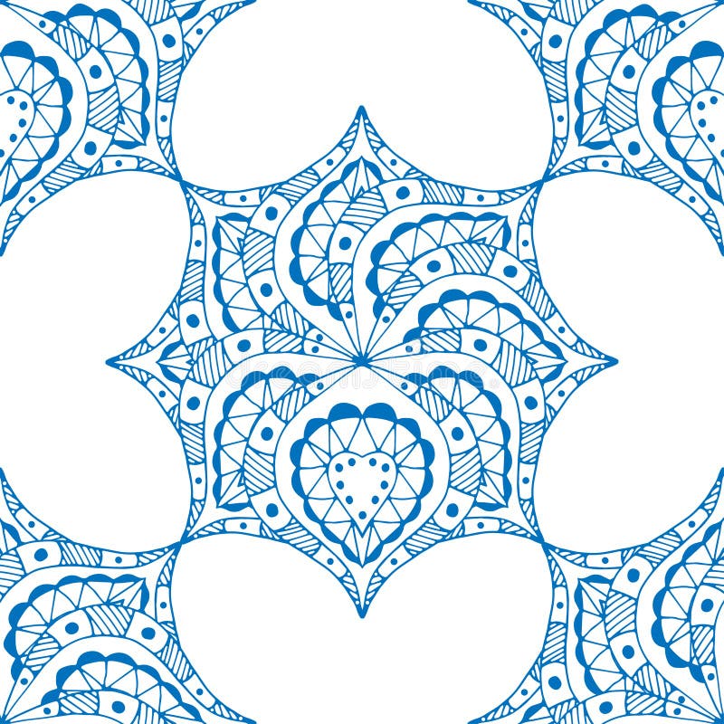 Seamless blue pattern stock vector. Illustration of exotic - 59103877