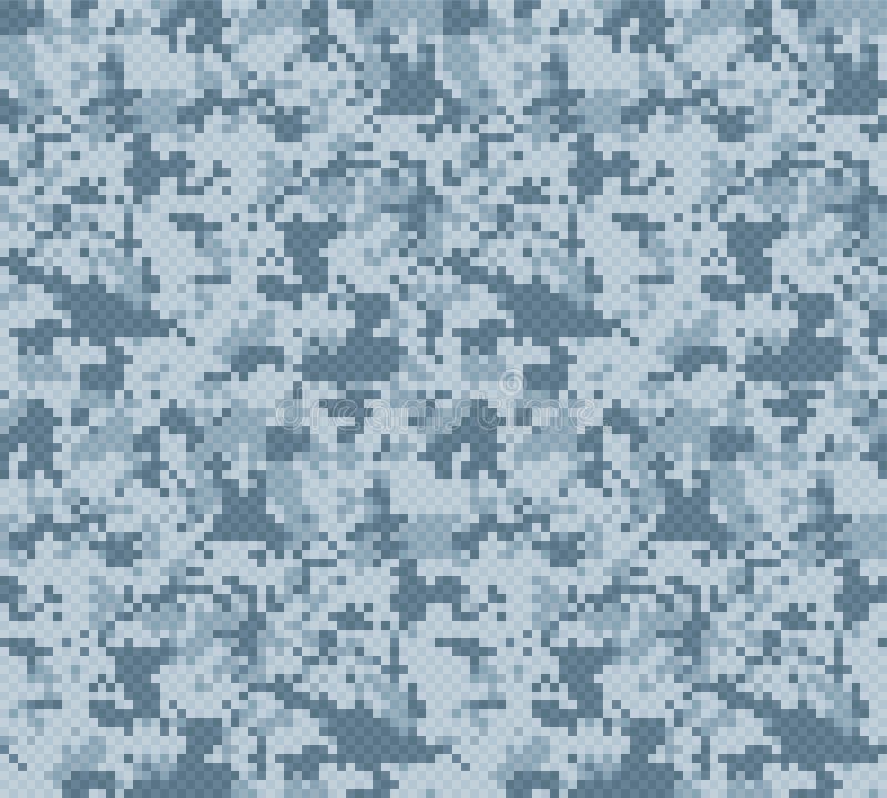 Seamless Blue Pixel Background. Stock Vector - Illustration of seamless ...