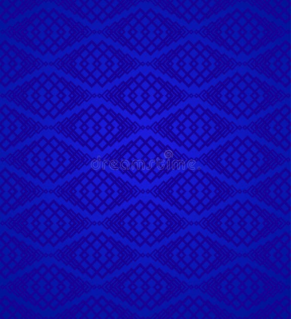 Seamless Blue Retro Pattern Background Stock Vector - Illustration of ...