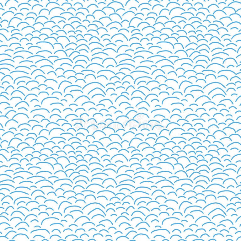 Seamless Blue Sea Waves Pattern Stock Vector - Illustration of texture ...