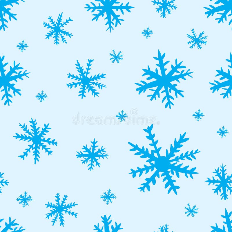 Seamless blue snowflakes stock vector. Illustration of graphical - 62029738