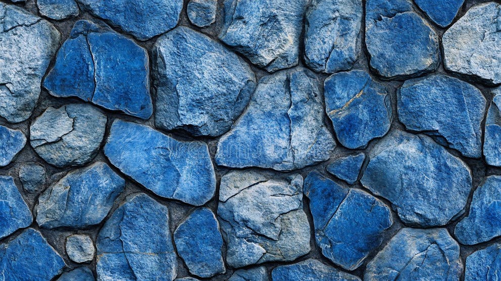 Seamless Blue Stone Wall Texture Background High Quality Image Stock ...