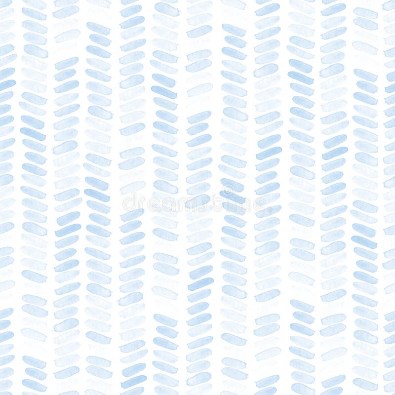 Seamless Blue Watercolor Pattern on White Background. Watercolor ...