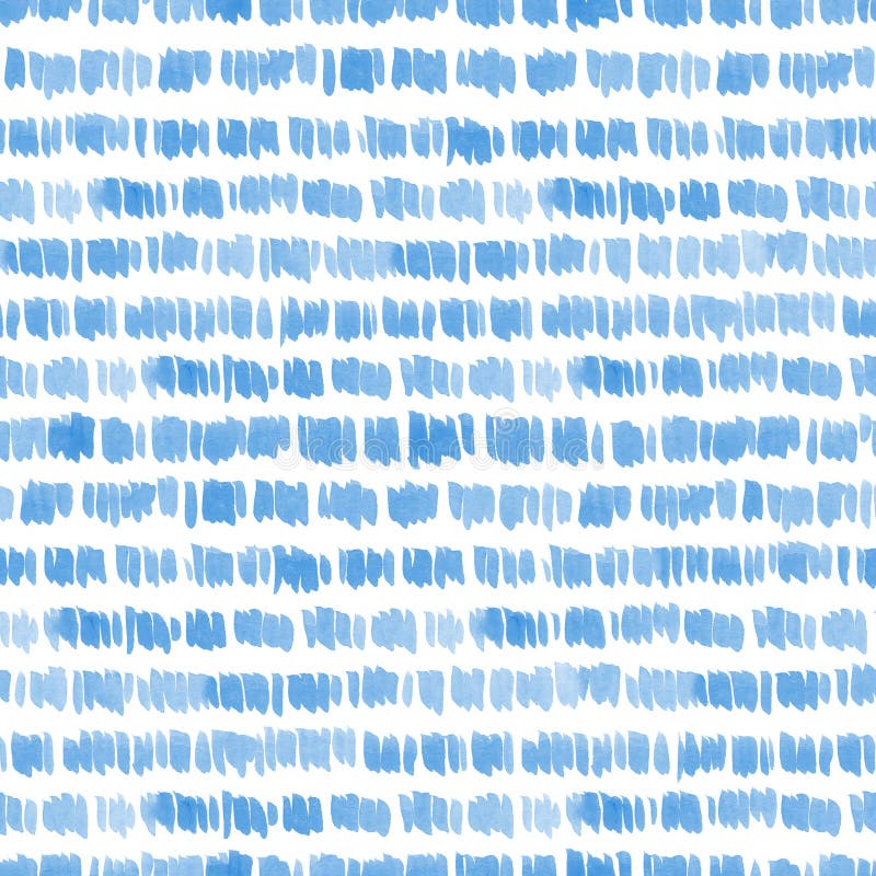 Seamless Blue Watercolor Pattern on White Background. Watercolor ...