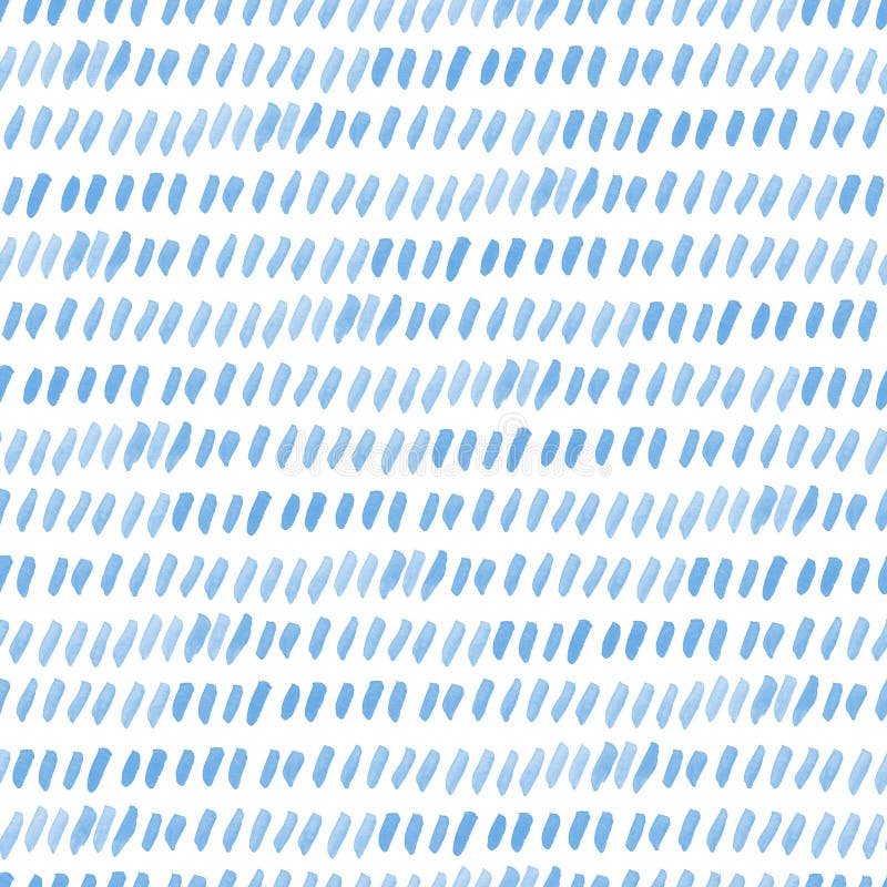 Seamless Blue Watercolor Pattern on White Background. Watercolor ...