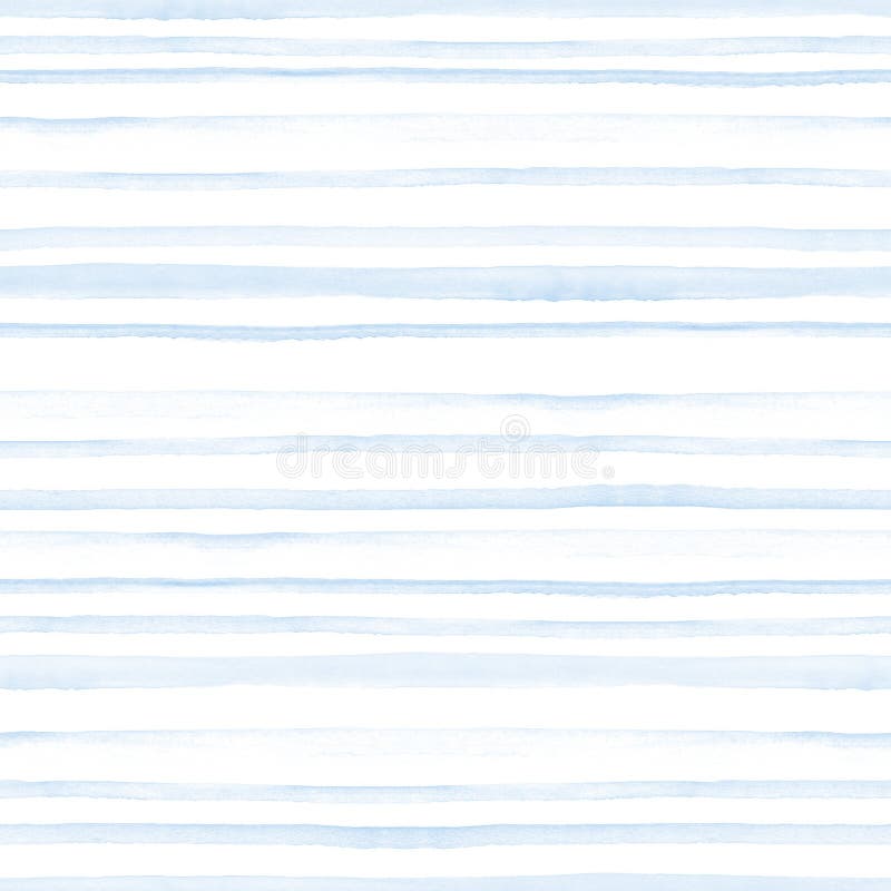Seamless Blue Watercolor Pattern on White Background. Watercolor ...
