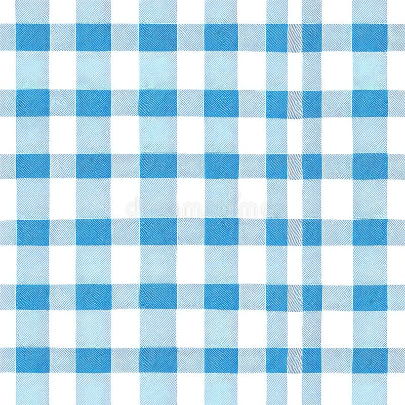 Seamless Blue and White Checkered Tablecloth Background Pattern ...