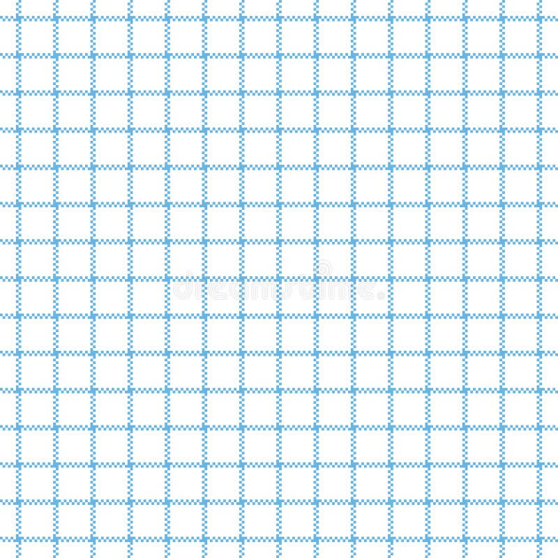 Seamless Blue and White Mini Check Pattern. Vector Textile Background ...