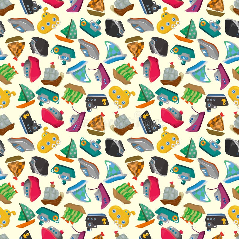 Seamless boat pattern stock vector. Illustration of backdrop - 21614434