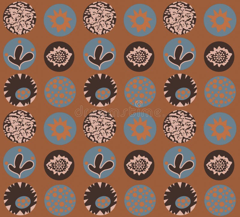 Seamless Bold Motif Geometric Design Pattern Stock Illustration ...