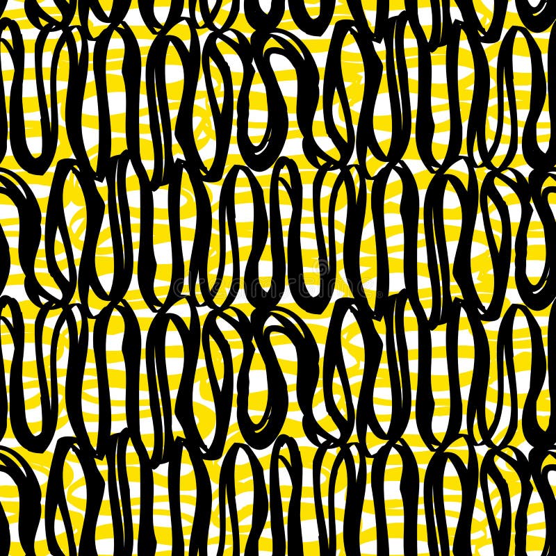 Seamless Bold Pattern with Doodles and Lines Stock Vector ...