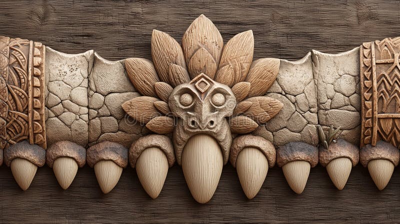 Seamless Bone-plated Armor Pattern with Tribal Engravings and ...