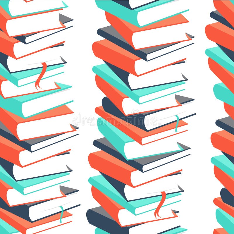 Seamless Book Pattern / Background Wallpaper Stock Vector ...