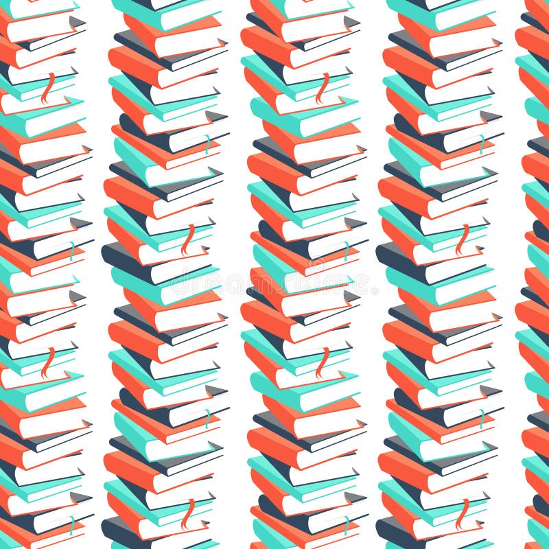 Seamless Book Pattern / Background Wallpaper Stock Vector ...