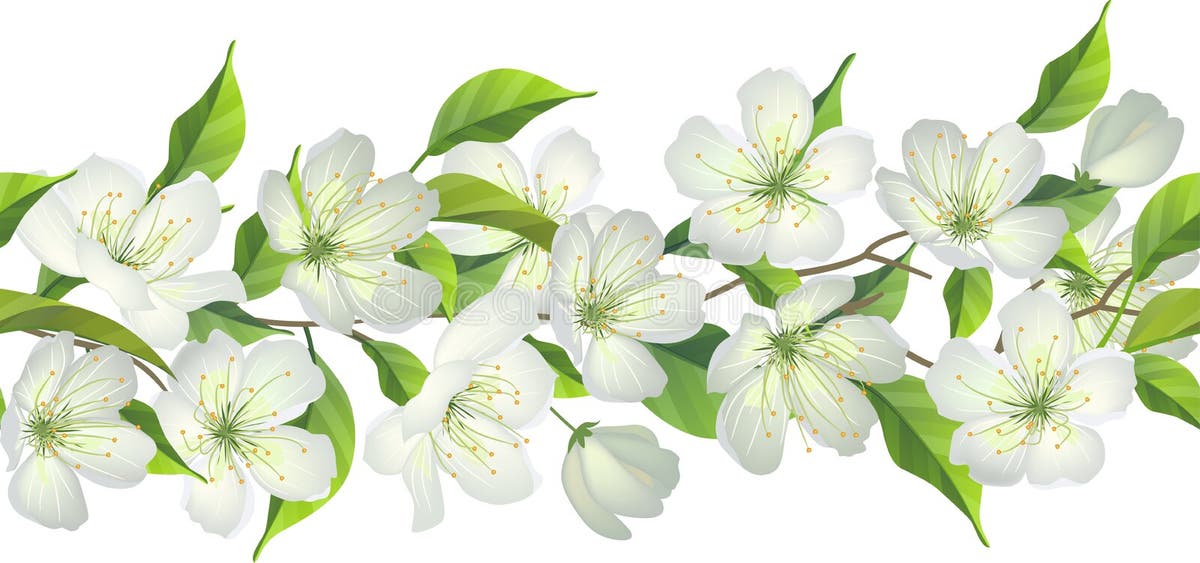 Orchard Seamless Border Stock Illustrations – 58 Orchard Seamless ...