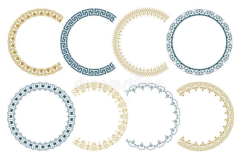 8 Seamless Border for Decoration and Design. (Brushes Included) Stock ...