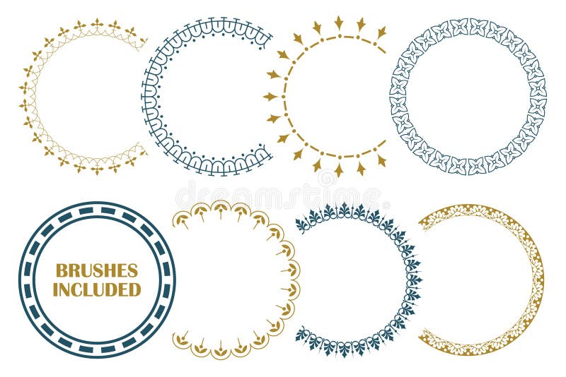 8 Seamless Border for Decoration and Design. (Brushes Included) Stock ...