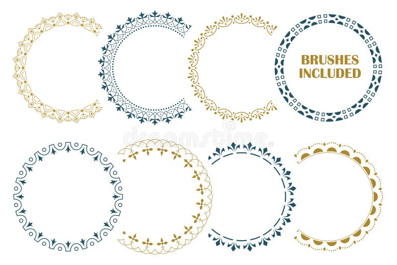 8 Seamless Border for Decoration and Design. (Brushes Included) Stock ...