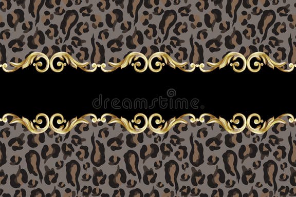 Cheetah Print Border Stock Illustrations – 602 Cheetah Print Border ...