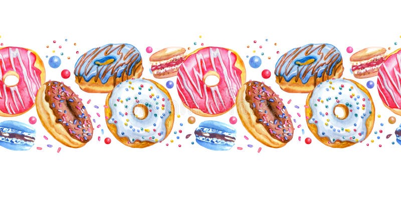 Donuts Border Stock Illustrations – 317 Donuts Border Stock ...
