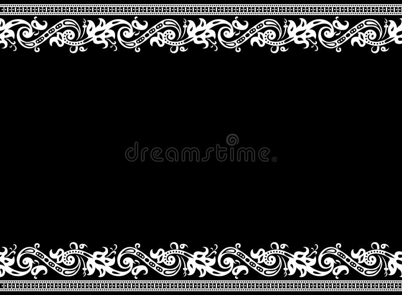 Seamless border pattern stock vector. Illustration of mosaic - 15618754