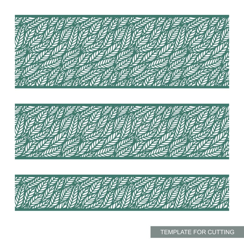 Seamless Border with a Pattern of Leaves. Stock Vector - Illustration ...