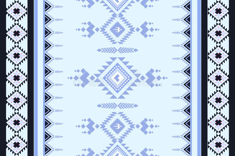 Seamless Borders, Geometric Patterns Native American Tribal Fabric ...