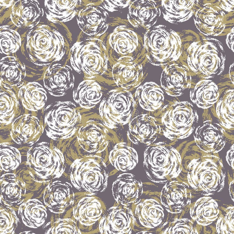 Seamless Botanical Pattern with Decorative Roses Stock Illustration ...