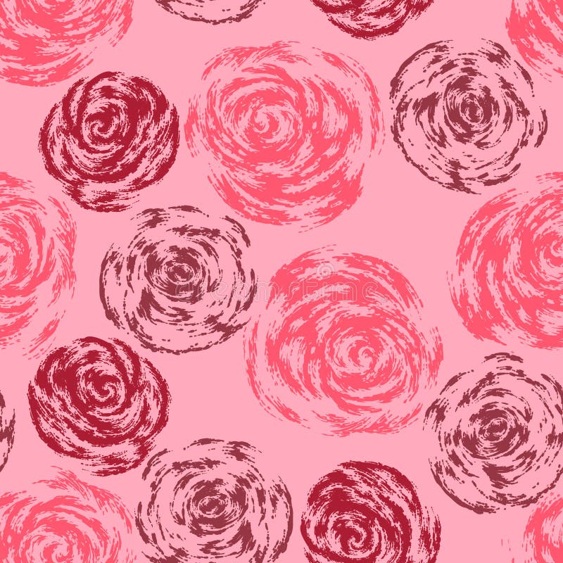 Seamless Botanical Pattern with Roses Stock Vector - Illustration of ...