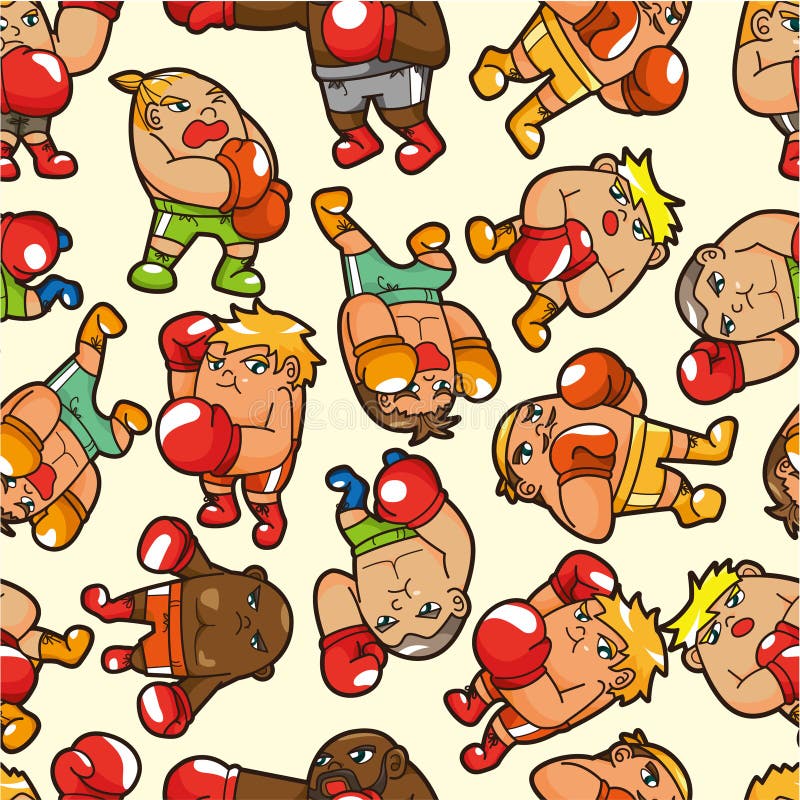 Seamless boxer pattern stock vector. Illustration of creative - 19077777