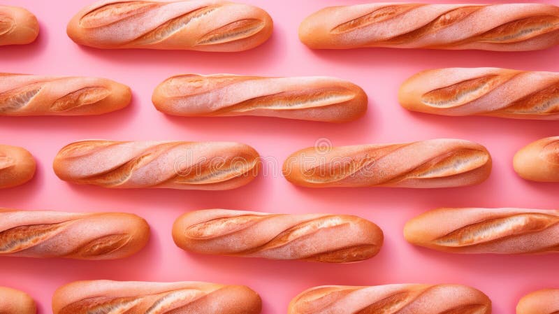 Seamless Bread Loaves Pattern for Food-Themed Design. Generative AI ...