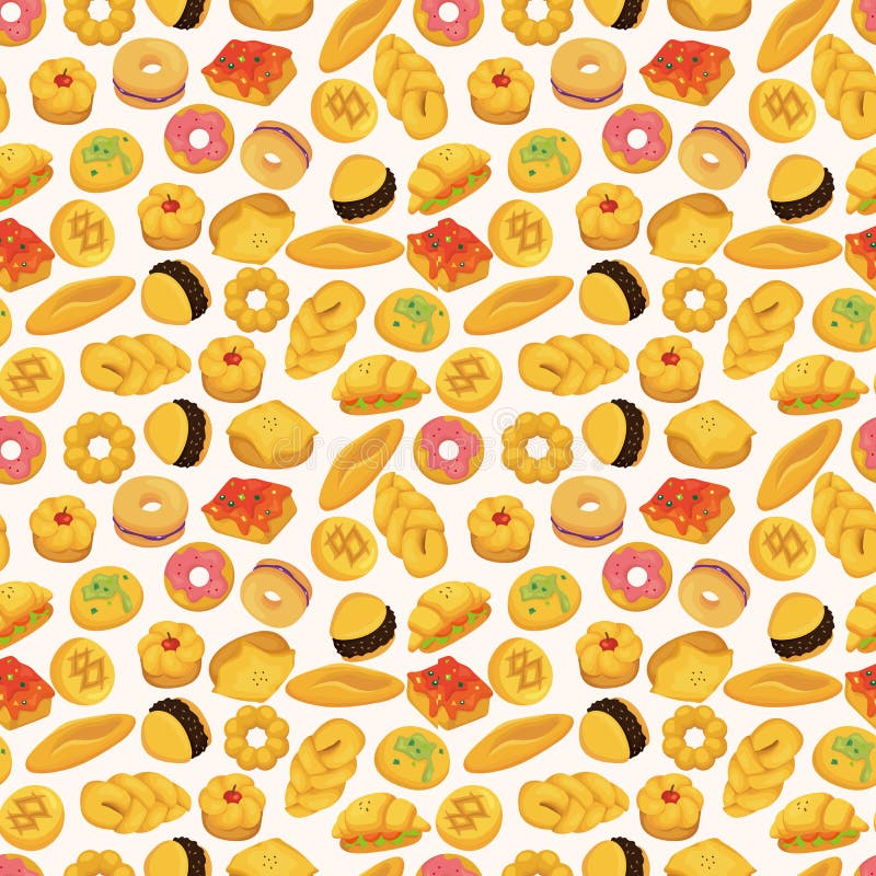 Seamless bread pattern stock vector. Illustration of baker - 21563613