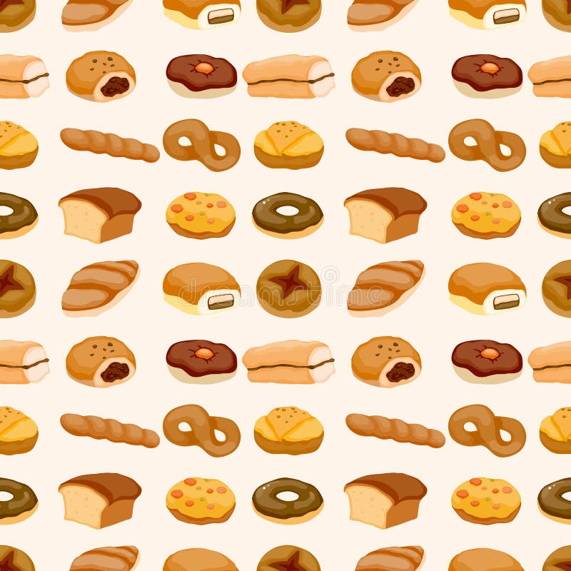 Seamless bread pattern stock vector. Illustration of baguette - 22071168