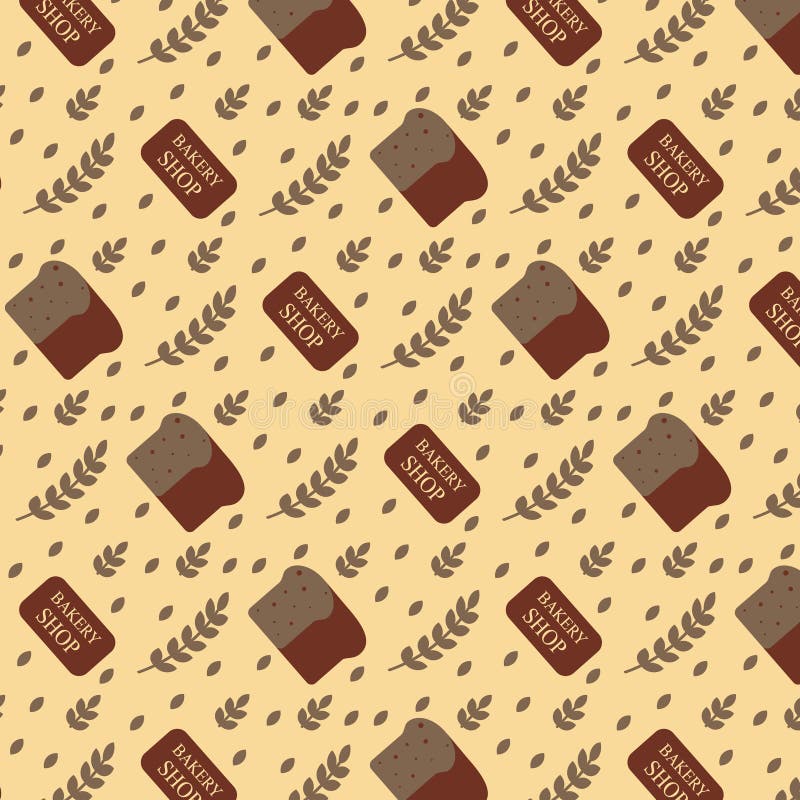 Seamless Bread Pattern. Simple Design for Packaging, Wrapping Paper ...