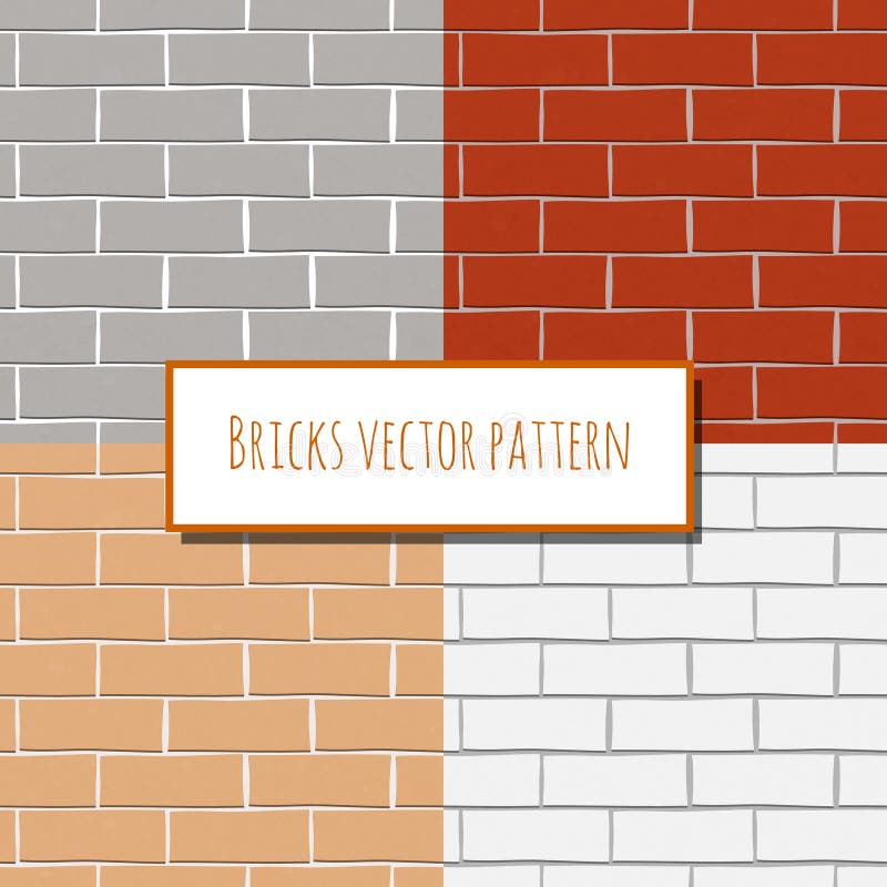 Seamless Brick Wall Rectangular Pattern Stock Vector - Illustration of ...