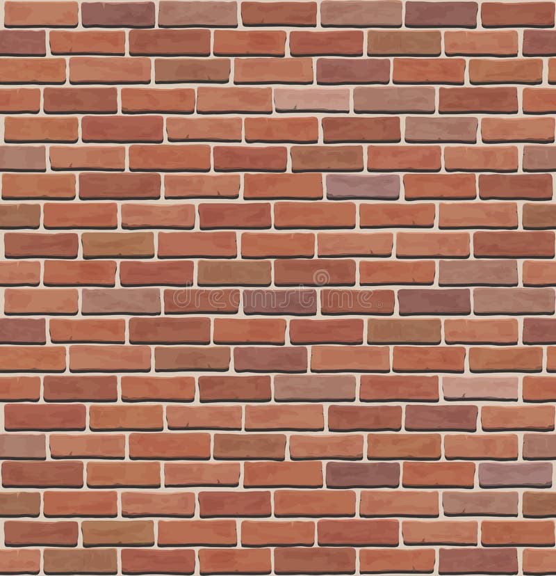 Seamless Brick Wall Texture Stock Vector - Illustration of rough, brick ...